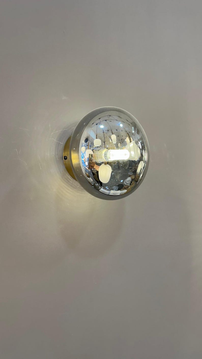 Modern Glass Globe Wall Sconce: Dimmable G9 Light, Brass, Copper, or ...
