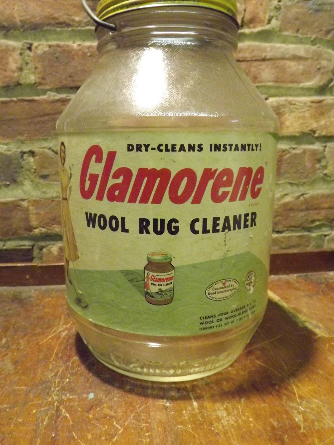 Mid Century Glamorene Wool Rug Cleaner Embossed Jar - Etsy