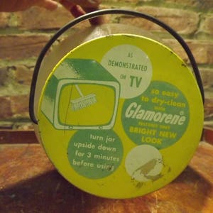 Mid Century Glamorene Wool Rug Cleaner Embossed Jar - Etsy