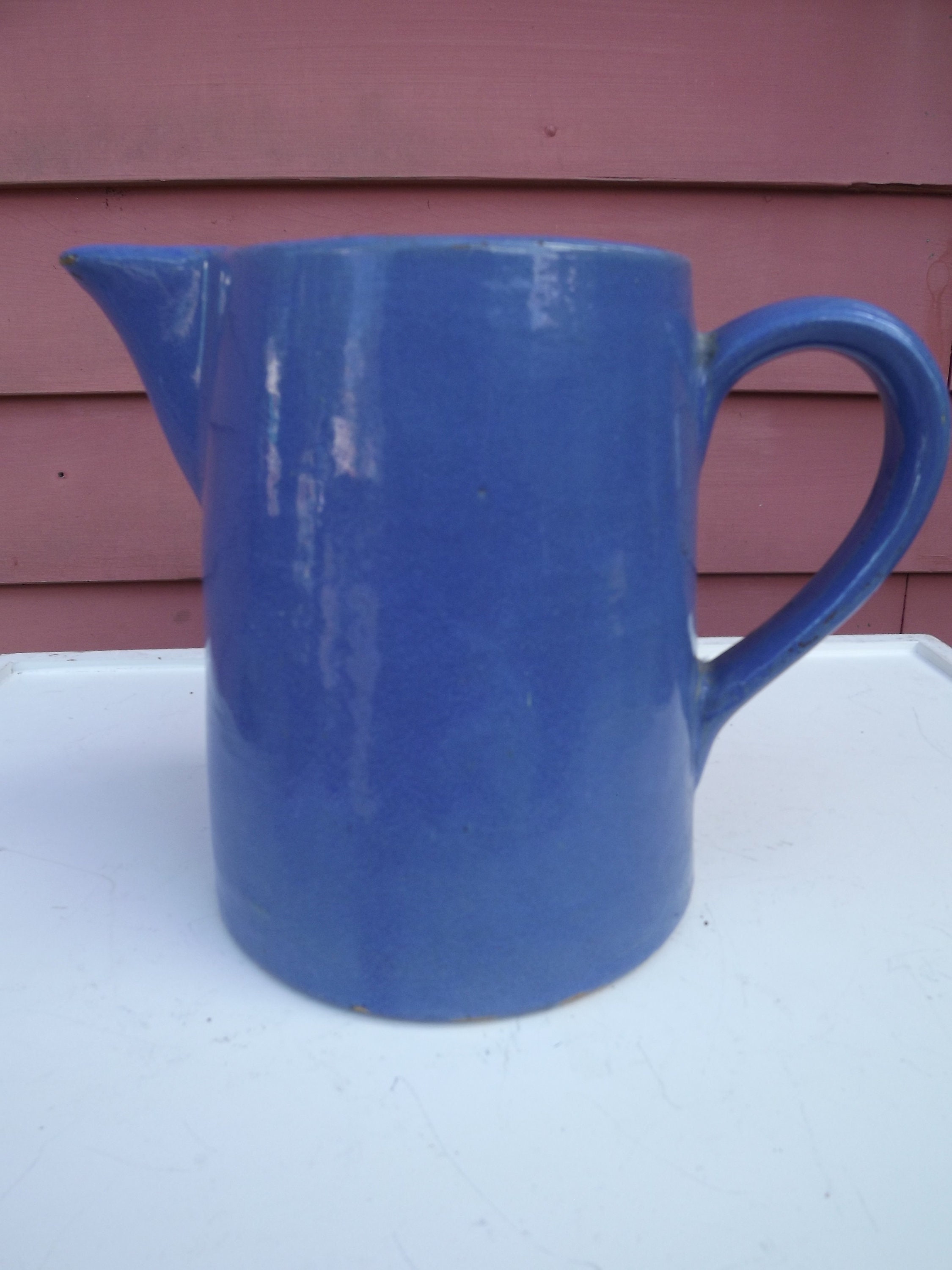 Pitchers & Drinking Sets Antique blue yellow ware pitcher Kitchen ...