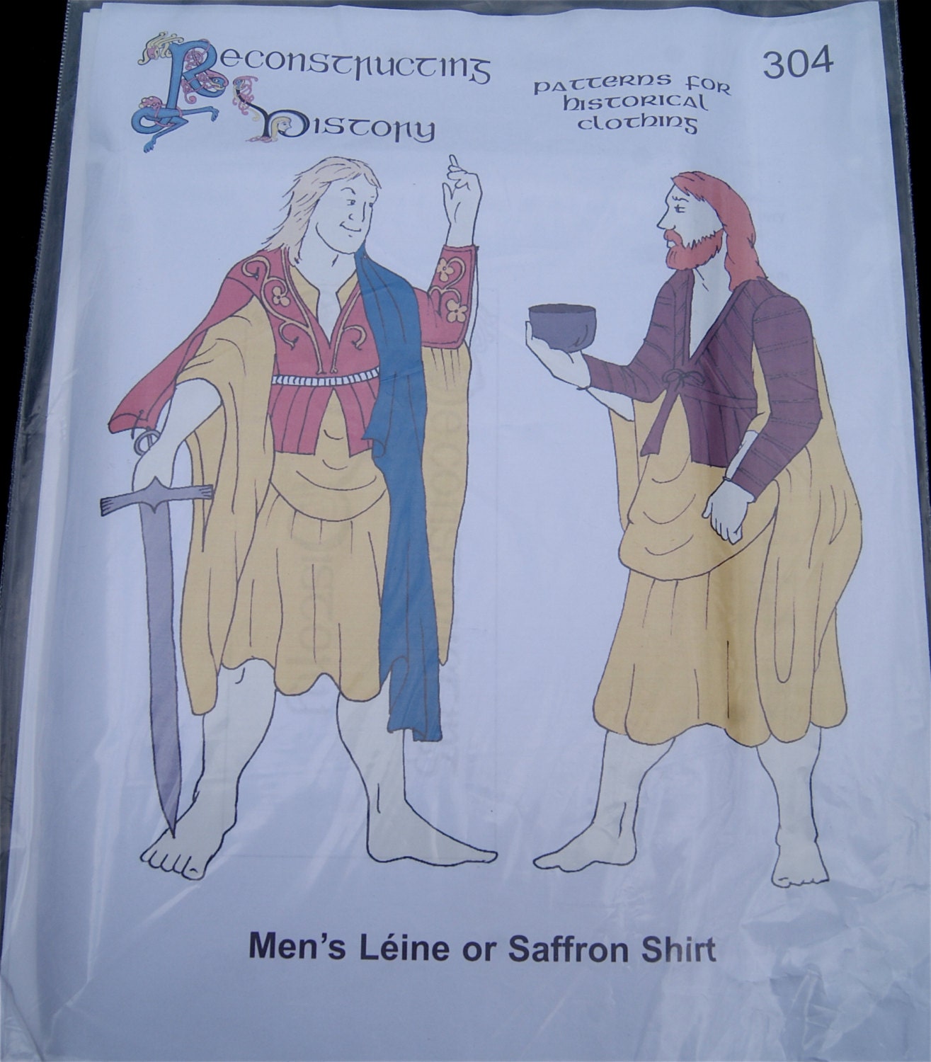 SALE Men's Leine or Saffron Shirt Sewing Pattern Reconstructing History ...