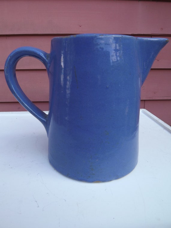 Pitchers & Drinking Sets Antique blue yellow ware pitcher Kitchen ...
