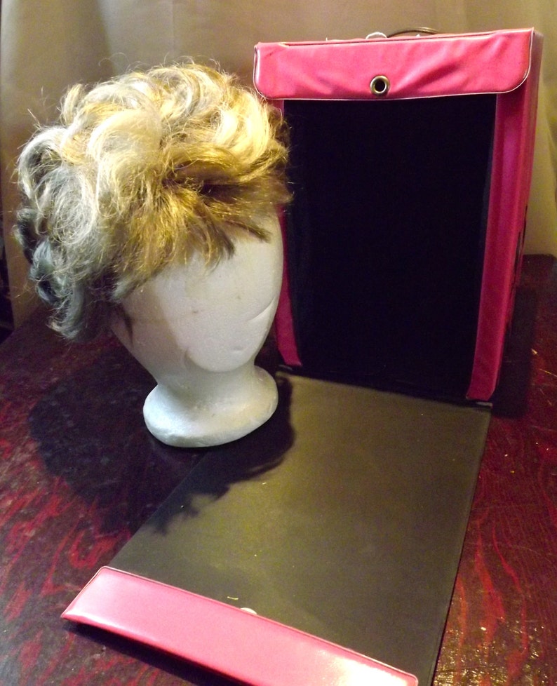 SALE Mid Century Carousel Wig Case Hot Pink Twiggy Era - Etsy