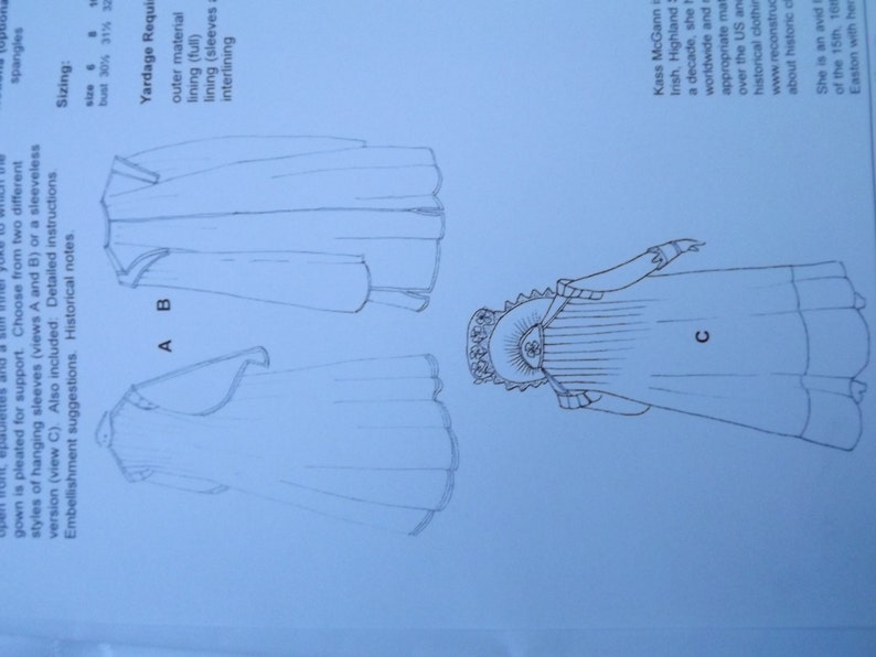 Elizabethan and Jacobean Loose Gowns Sewing Pattern Reconstructing ...