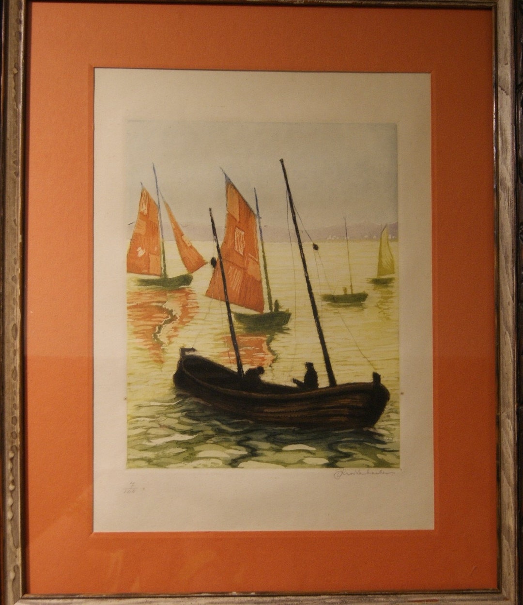 SAILBOAT Signed Lithograph - Etsy