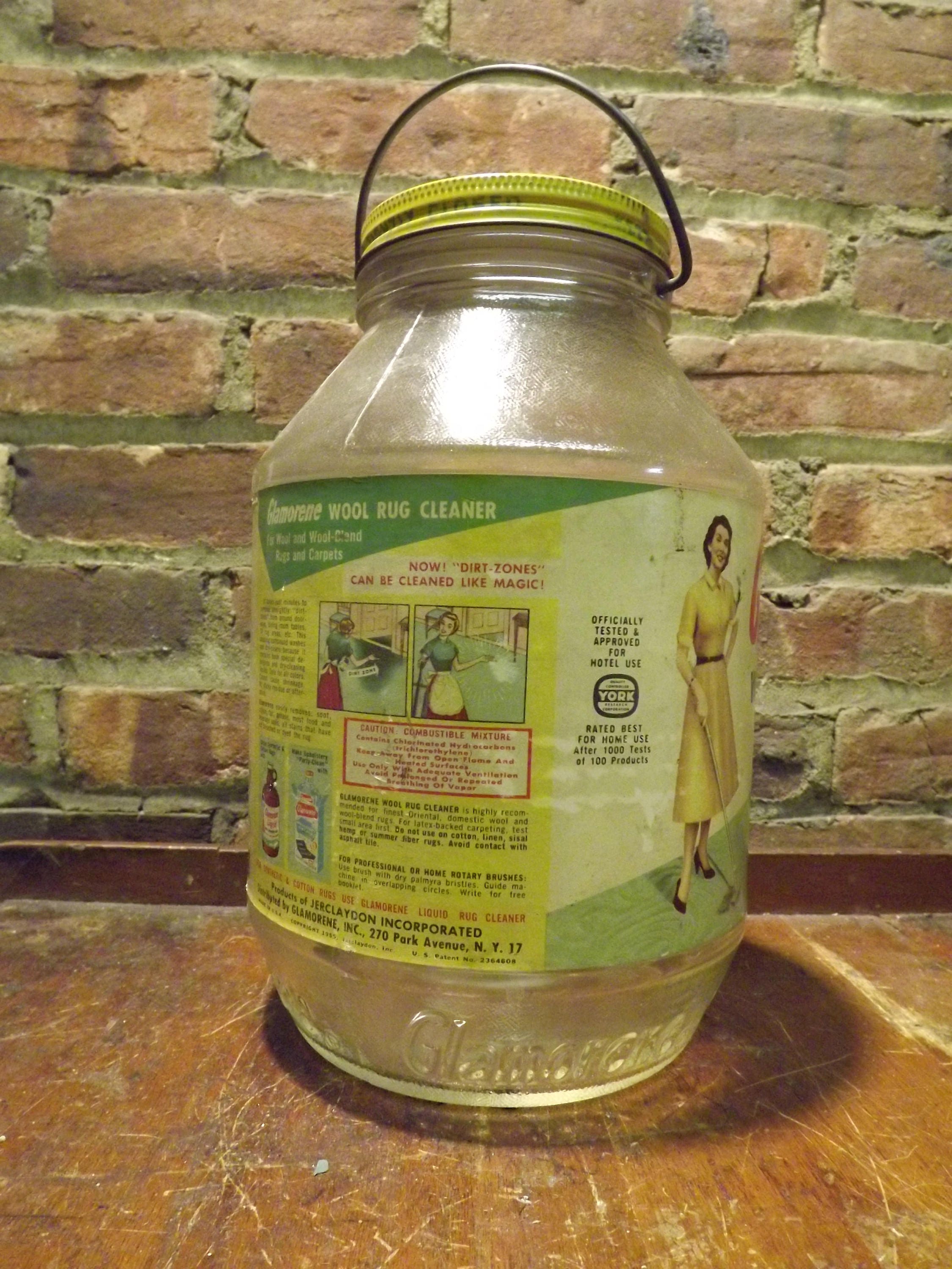 Mid Century Glamorene Wool Rug Cleaner Embossed Jar - Etsy