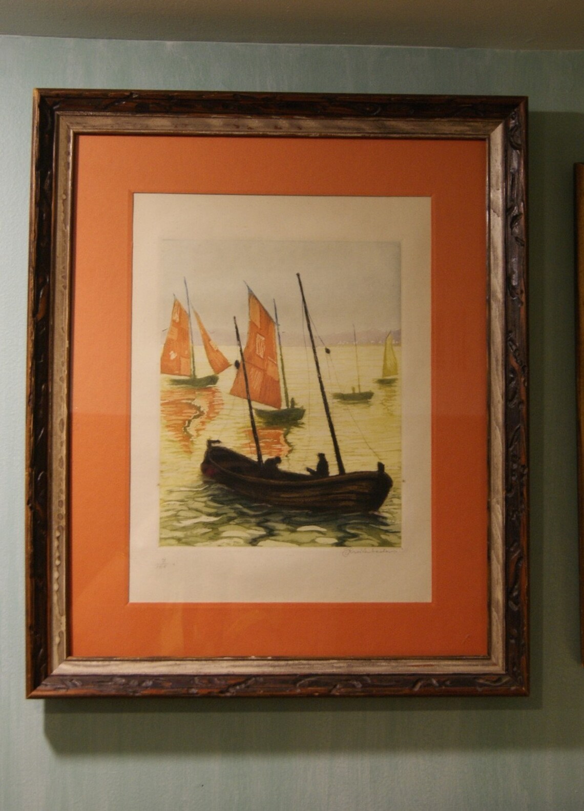 SAILBOAT Signed Lithograph - Etsy