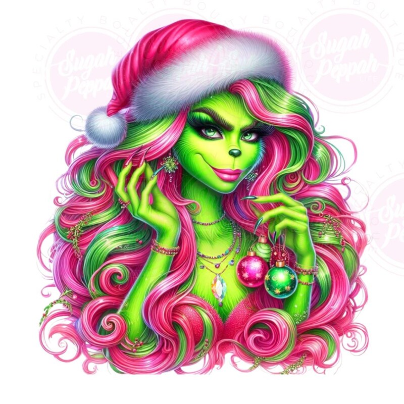 Female Grinch Art - Etsy