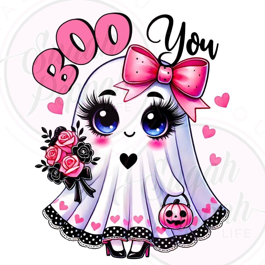 Ghost; Boo You; Pretty Ghost; Girl Ghost; Digital Design; PNG - Etsy