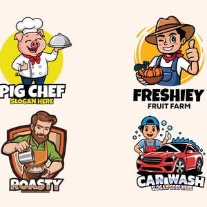 Custom Cartoon Mascot Logo Design, Hand Drawn Mascot Logo, Professional ...