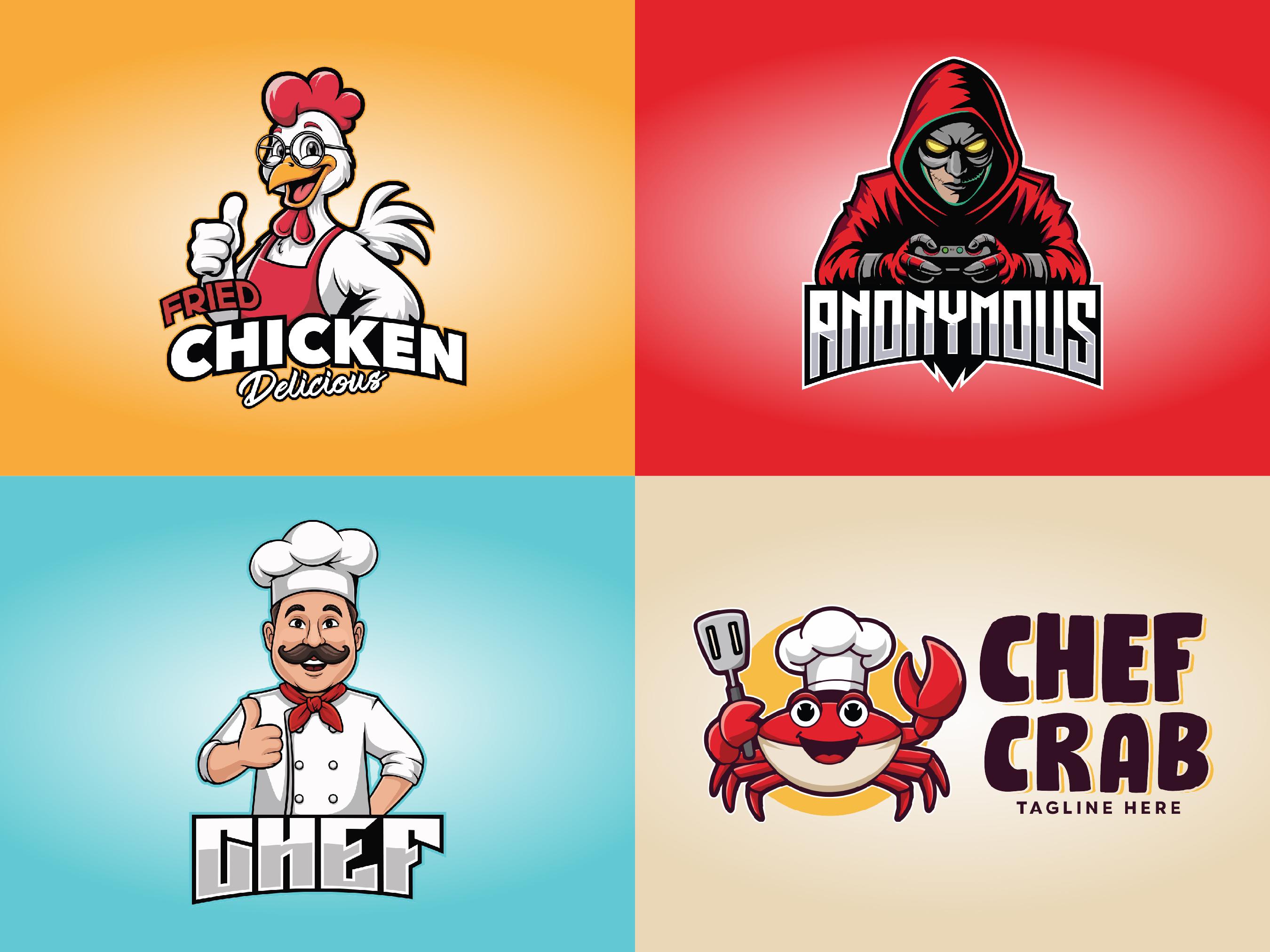 Custom Mascot Logo Design, Hand Drawn Mascot Logo, Professional Company ...