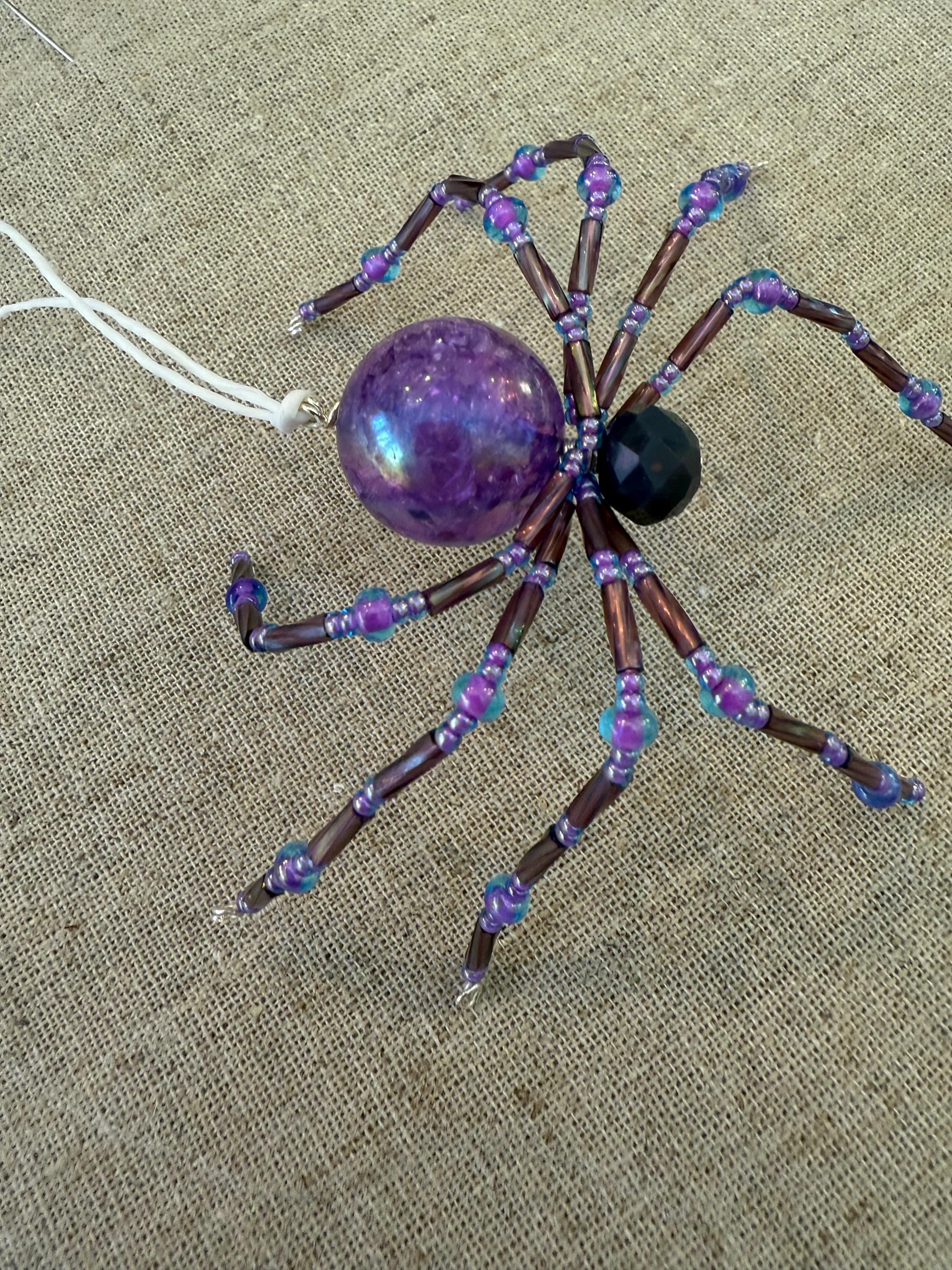 Beaded Halloween Spider Decoration: Sparkly Crystal Spider - Etsy