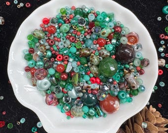 SMALL Glass and Glass Crystal Bead Mix, Blue Color Mix, Beads for DIY ...