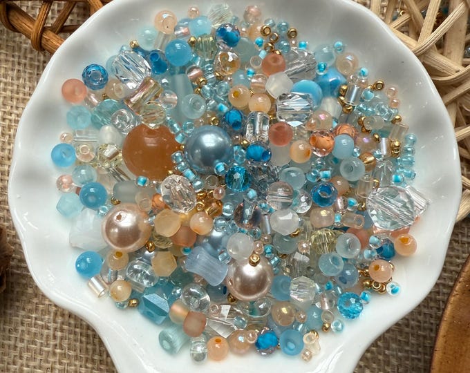 SMALL Glass, Glass Crystal Bead Mix, Beads for Jewelry Making, DIY and ...