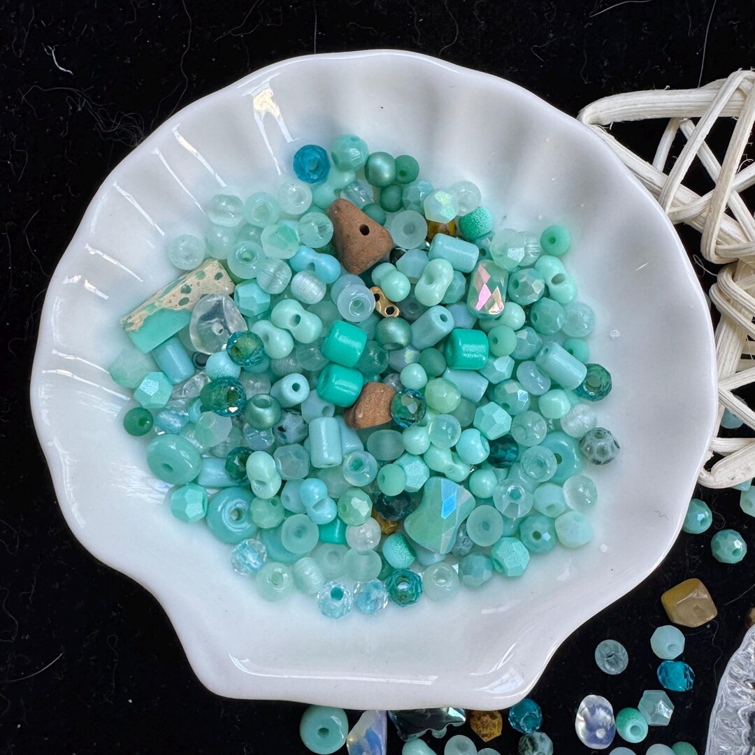 Turquoise Glass & Crystal Bead Mix: DIY Jewelry Making (2-4mm) - Etsy