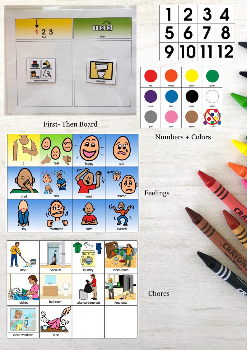 Visual Schedule for Kids | Autism | Communication Support | AAC Board ...
