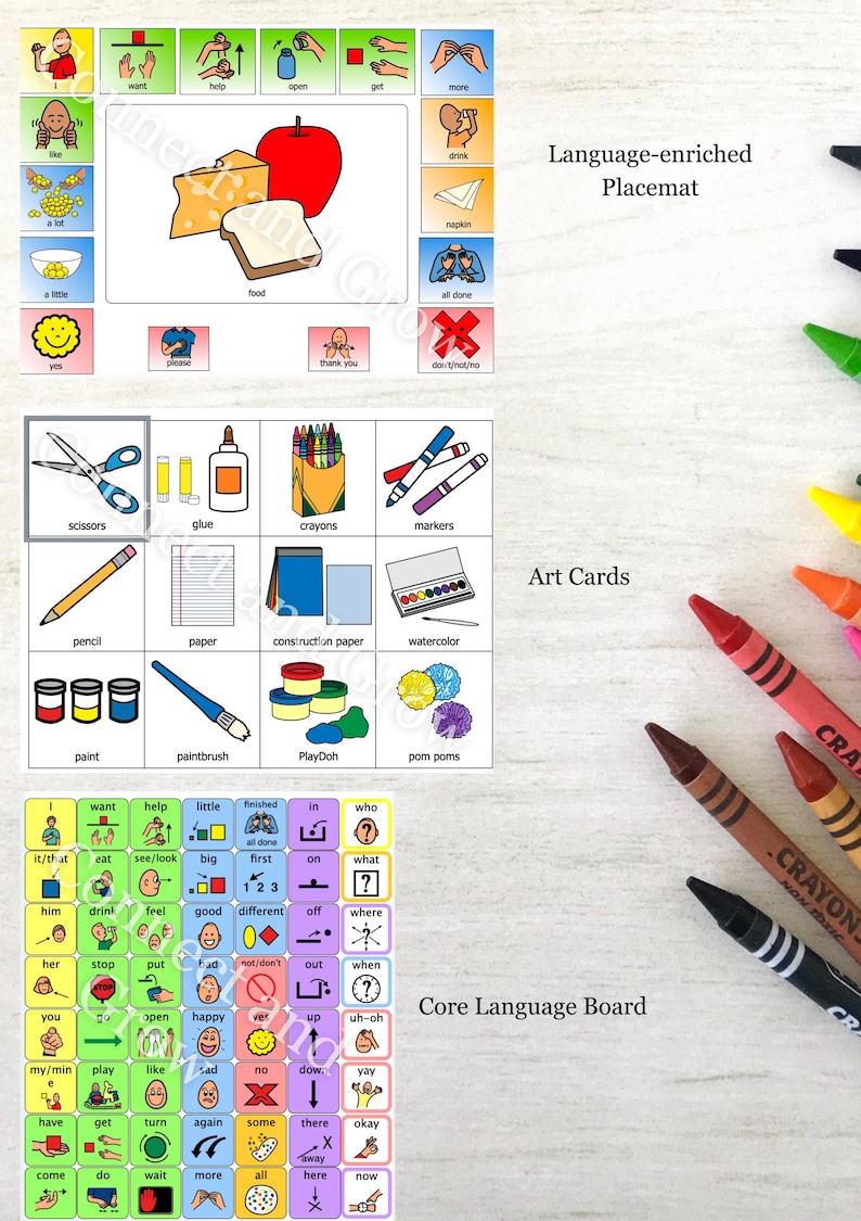 Printable Communication Boards and Visual Schedule Cards | Core and ...