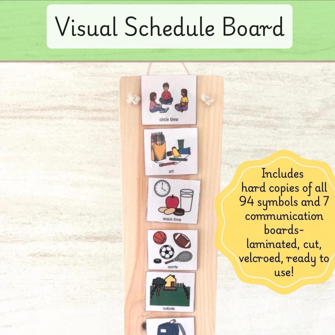 Visual Schedule for Kids | Autism | Communication Support | AAC Board ...