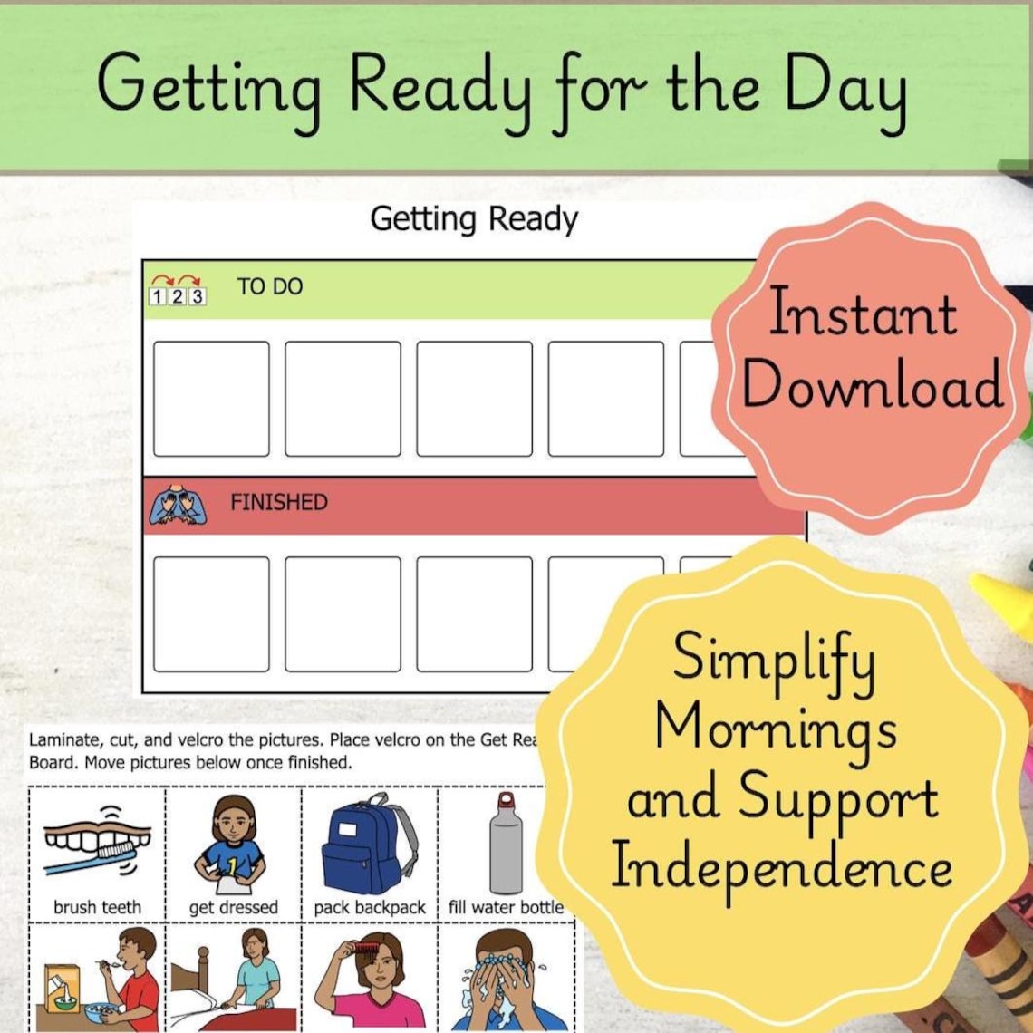 Kids Morning Routine Chart: Visual Schedule (digital Download) - Etsy