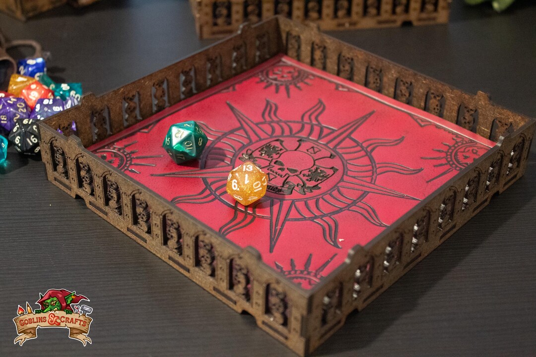Custom Dice Tray. Grimdark Tabletop Dice Tray. Dungeons and Dragons ...