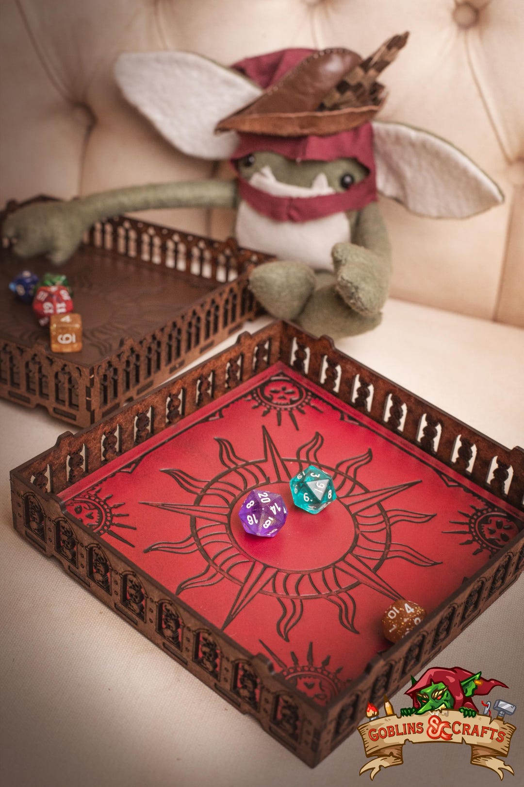 Custom Dice Tray. Grimdark Tabletop Dice Tray. Dungeons and Dragons ...