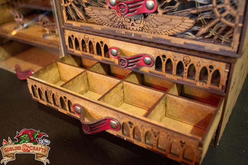 Grimdark Warhammer Drawer Organizer. 3 Drawers With Compartments ...