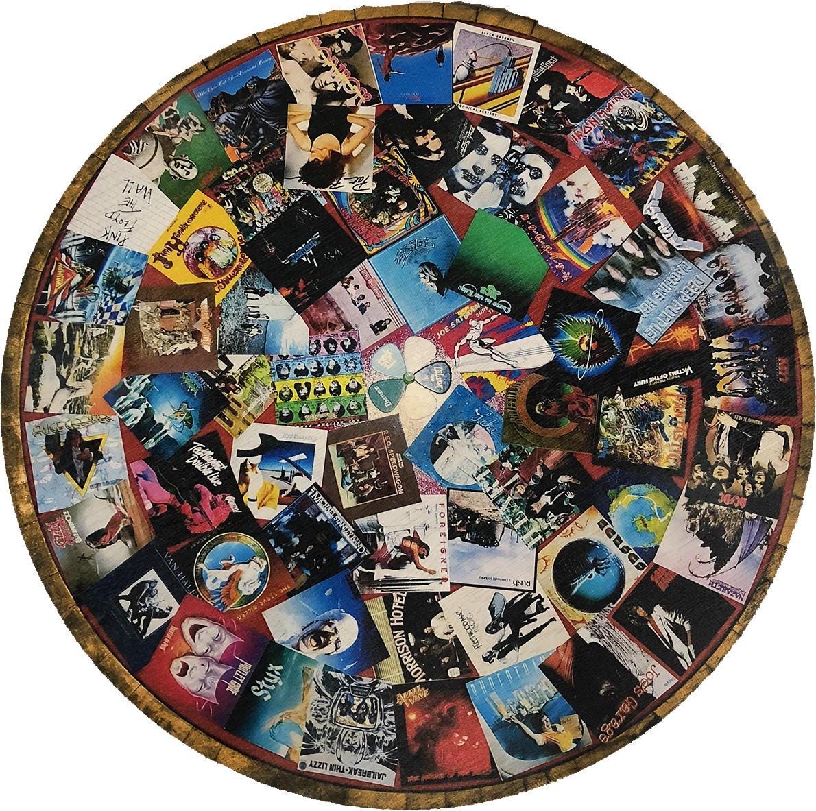 Classic Rock Album Cover Art End Table: Man Cave Coffee Table - Etsy