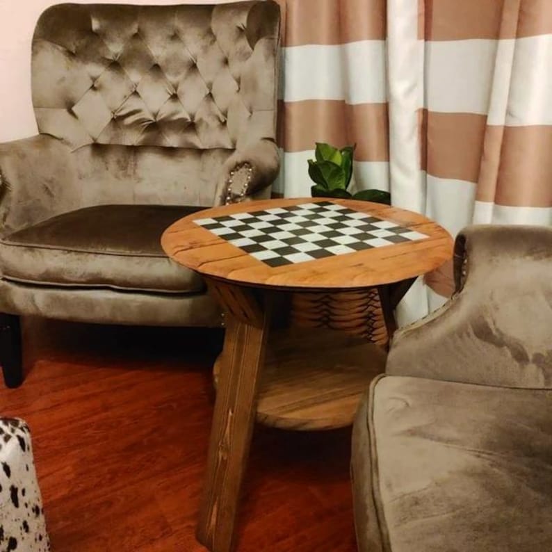 Whiskey Barrel Table, Chess Table | Rustic Home Decor - Etsy
