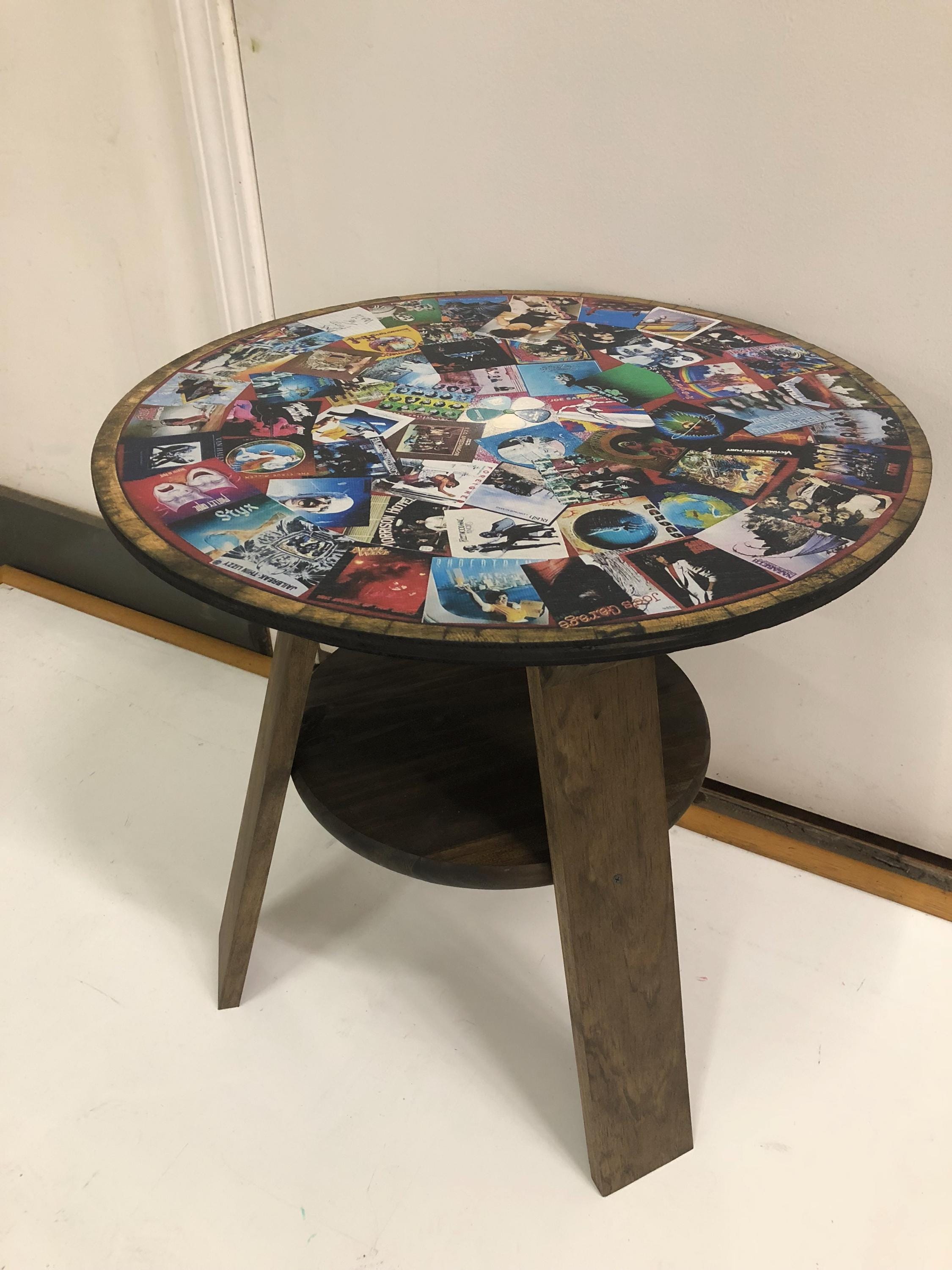 Classic Rock Album Cover Art End Table: Man Cave Coffee Table - Etsy