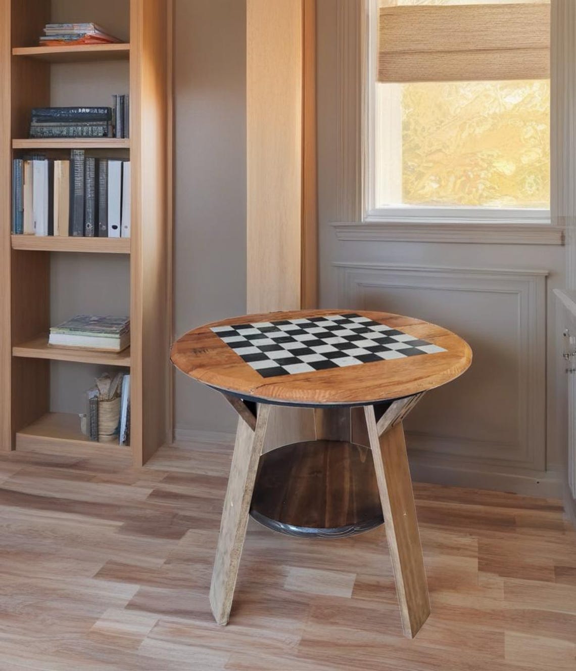 Whiskey Barrel Table, Chess Table | Rustic Home Decor - Etsy