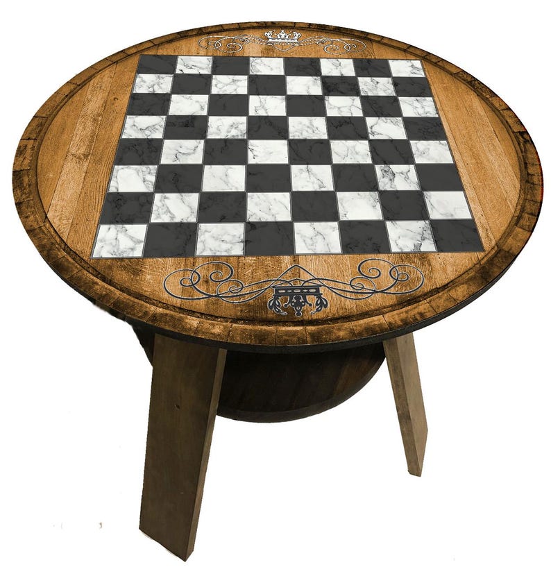 Rustic Chess Board Game Table: Ebony Wood End Table - Etsy