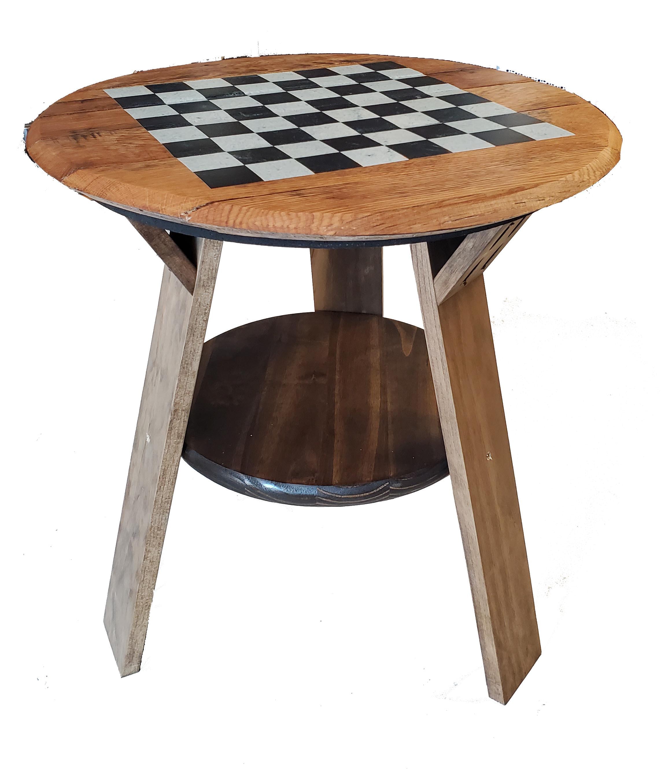 Whiskey Barrel Table, Chess Table | Rustic Home Decor - Etsy