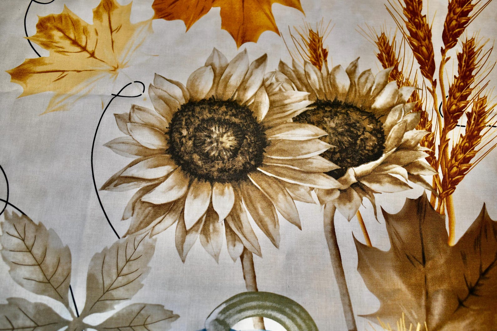 Blue Pumpkin - Autumn Vibes Panel 100% Cotton 24 Inches Width X 45 ...