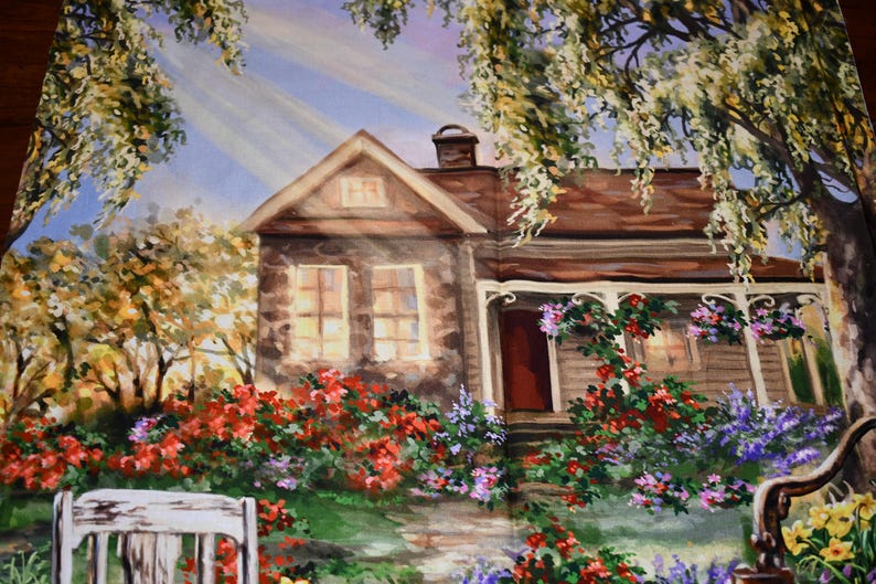 Vintage Cottage Garden Panel Cotton 24 Inches X 45 Inches Wide - Etsy