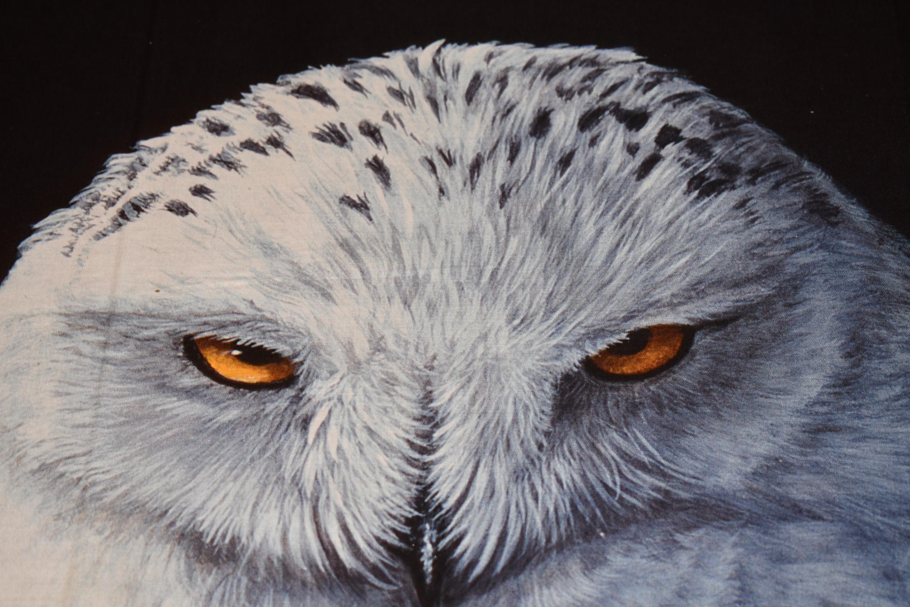 David Textiles Snowy Owl Panel 36x45 - Etsy