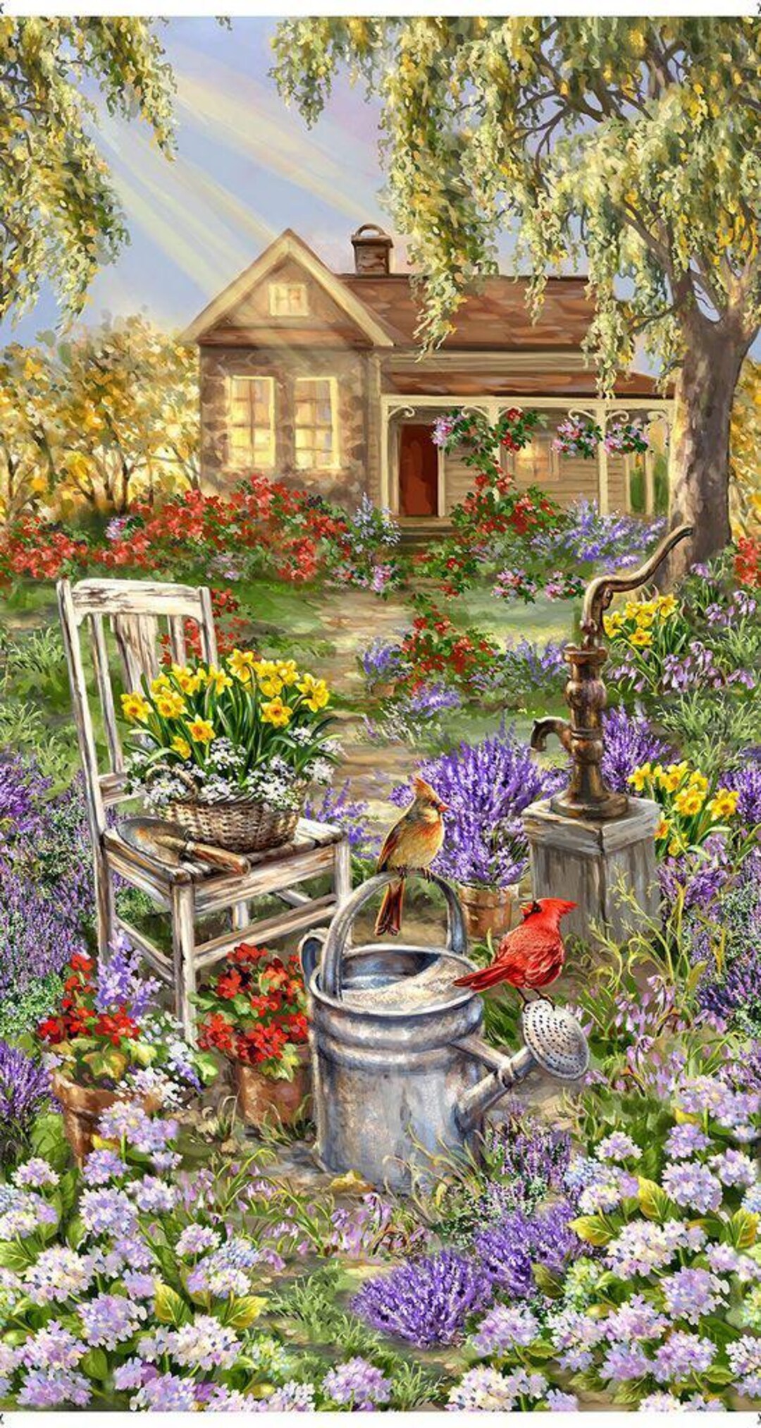Vintage Cottage Garden Panel Cotton 24 Inches X 45 Inches Wide - Etsy