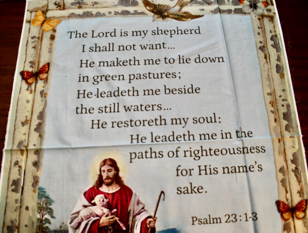 Psalm 23 Panel David Textiles 100%cotton 36inches Long X 45 in Wide - Etsy