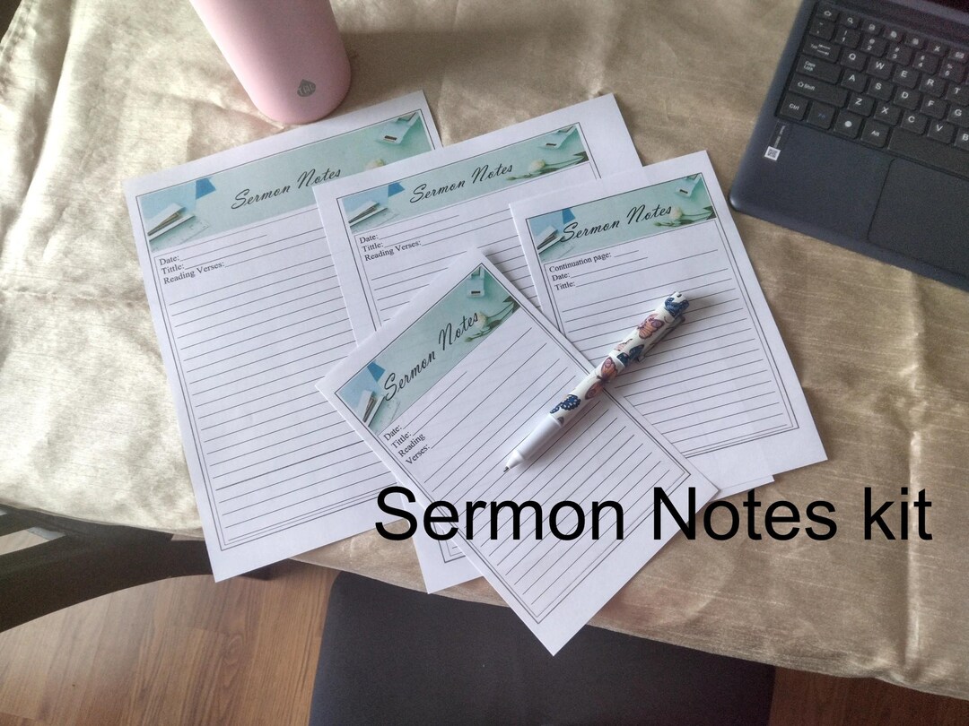 Sermon Notes Printable Faith-based A5, A4 & US Letter Sizes - Etsy