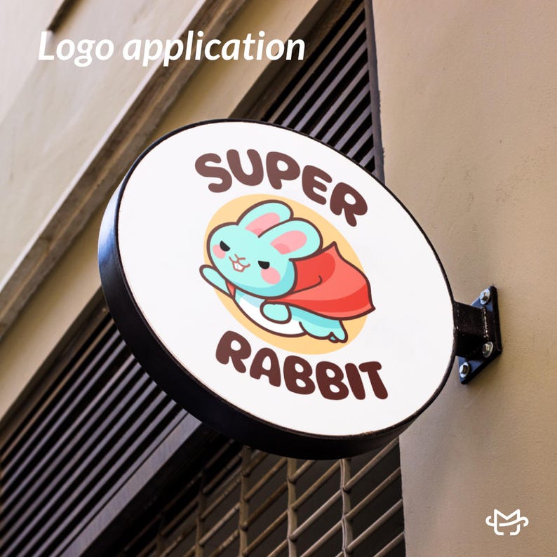 Cute Superhero Bunny Logo | Instant Download | Ready-to-use Character ...