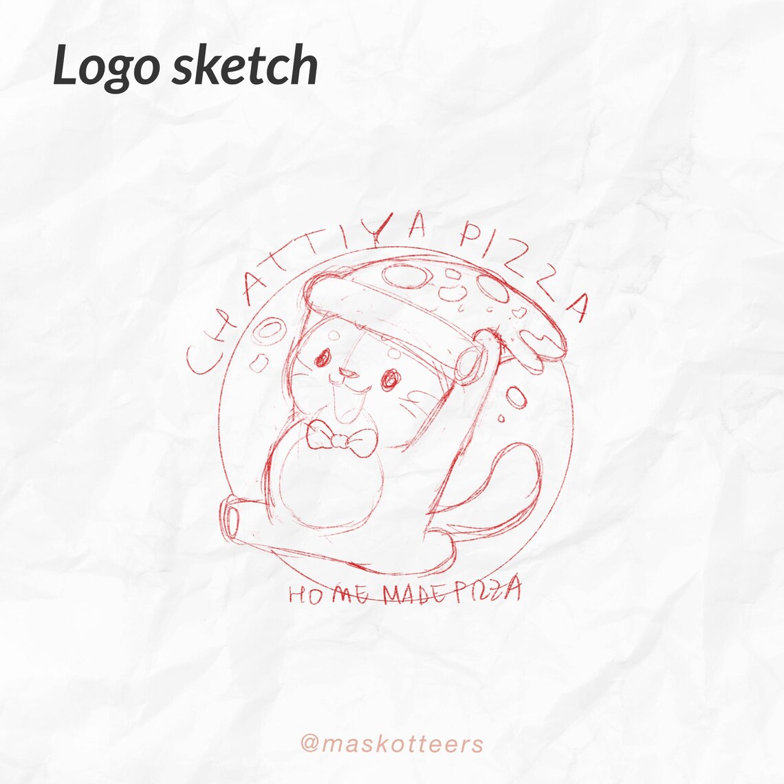 Cute Cat Mascot Logo for Homemade Pizza Business, | Instant Download ...