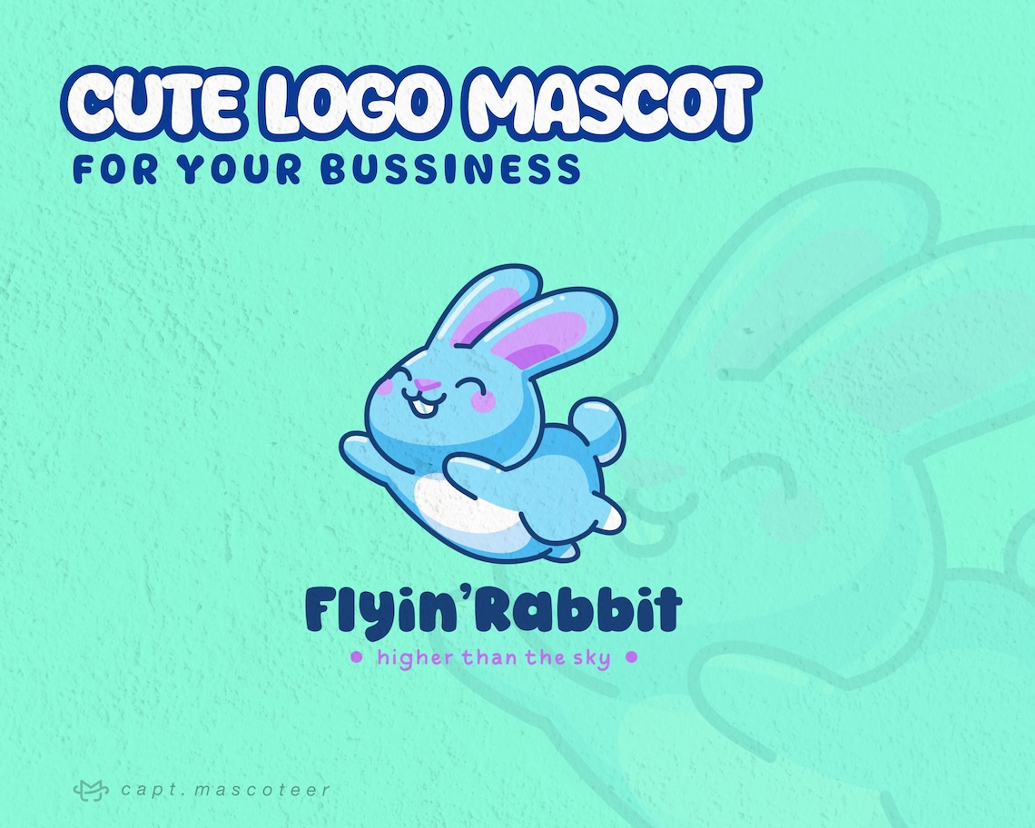 Cute Rabbit Mascot Logo, Mascot Logo for Branding, Adorable Bunny ...