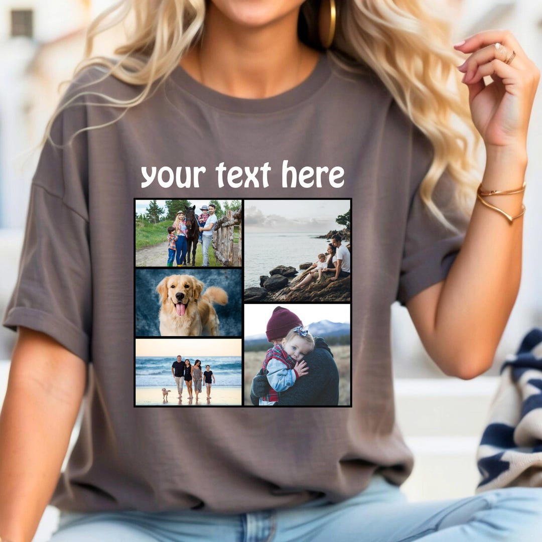 Collage Photo T-shirts, Photo T-shirt, Personalized Family Photo Gift ...