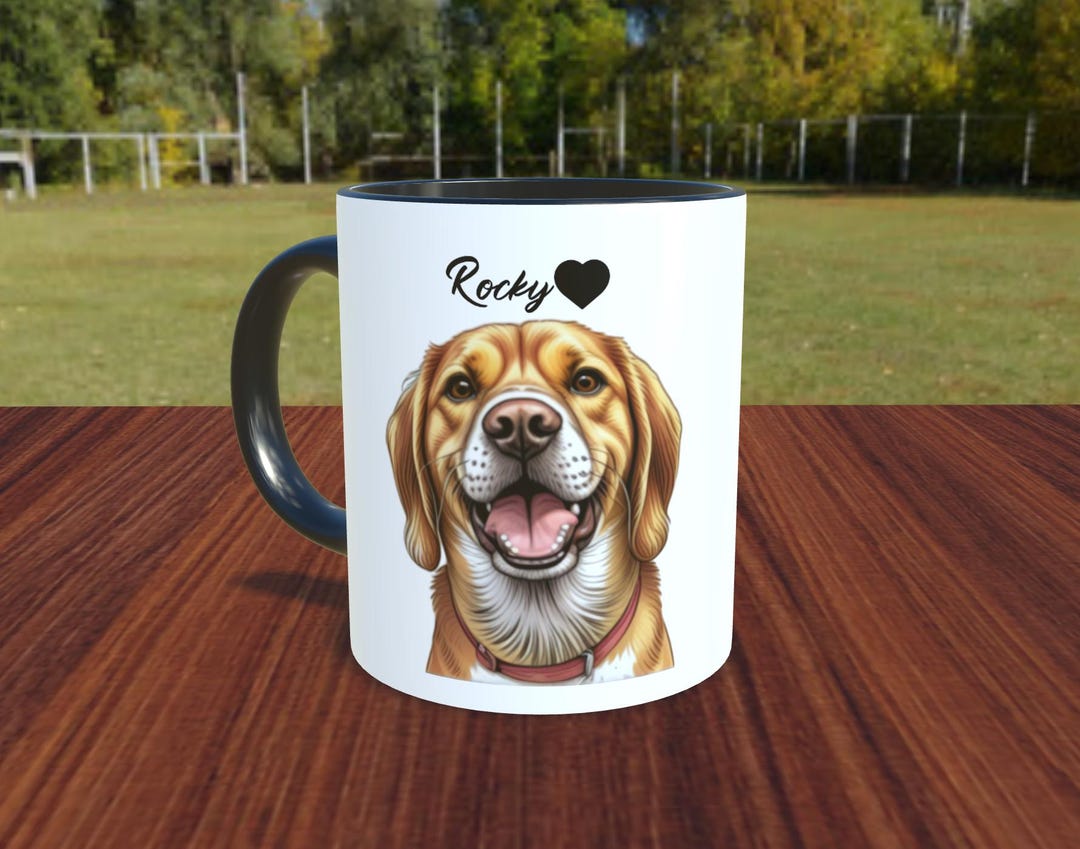 Custom Pet Photo Mug Personalized Dog or Cat Name Coffee Mug, Custom ...