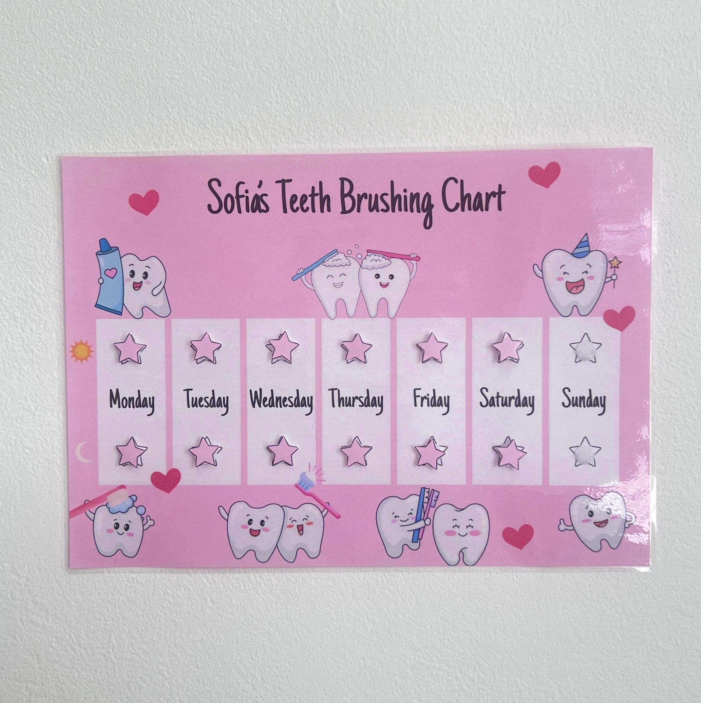 Kids Teeth Brushing Chart: Morning & Night Routine Tracker - Etsy