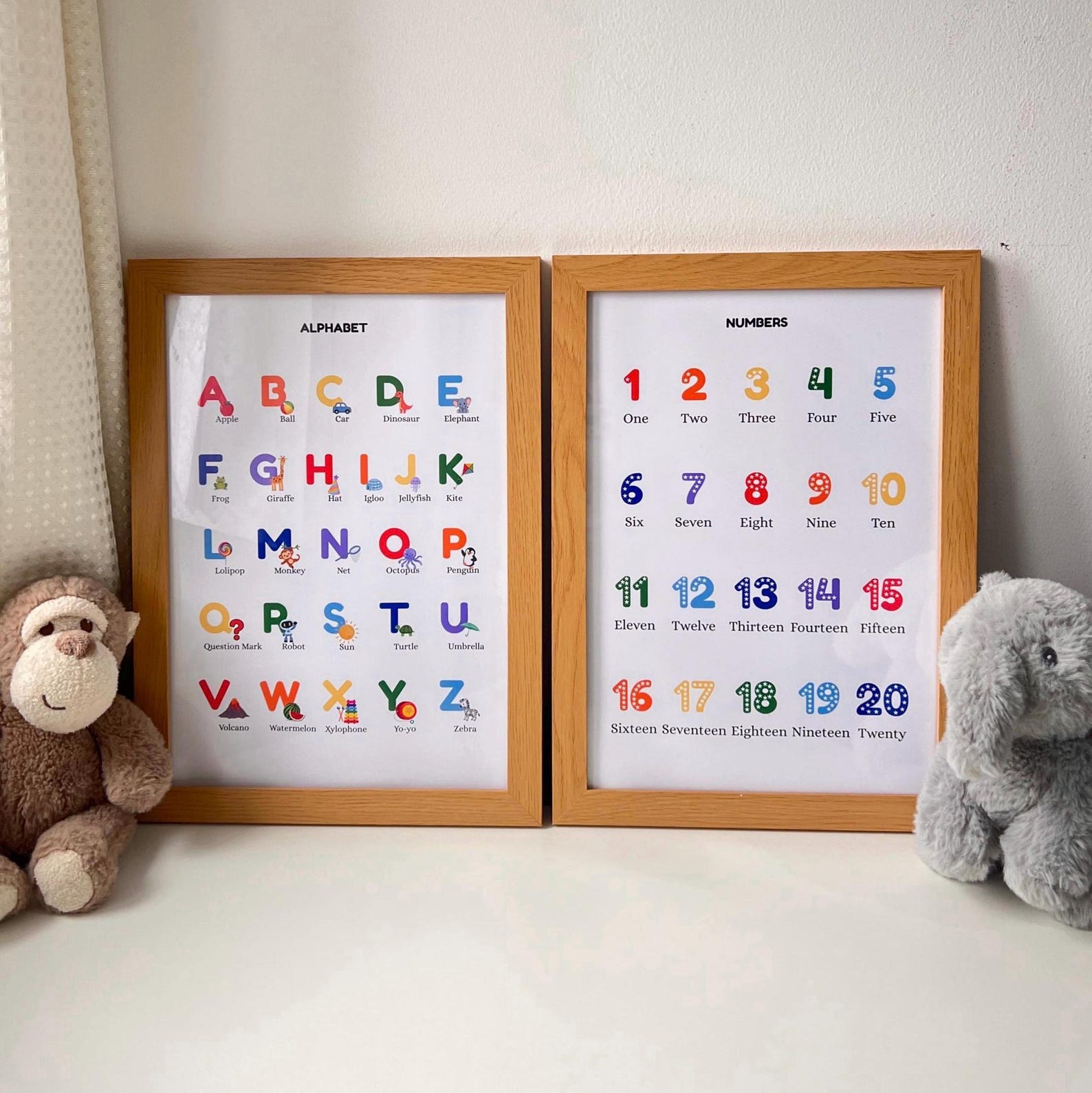 Alphabet & Numbers Poster 1-20 - Laminated Toddler Learning Chart ...