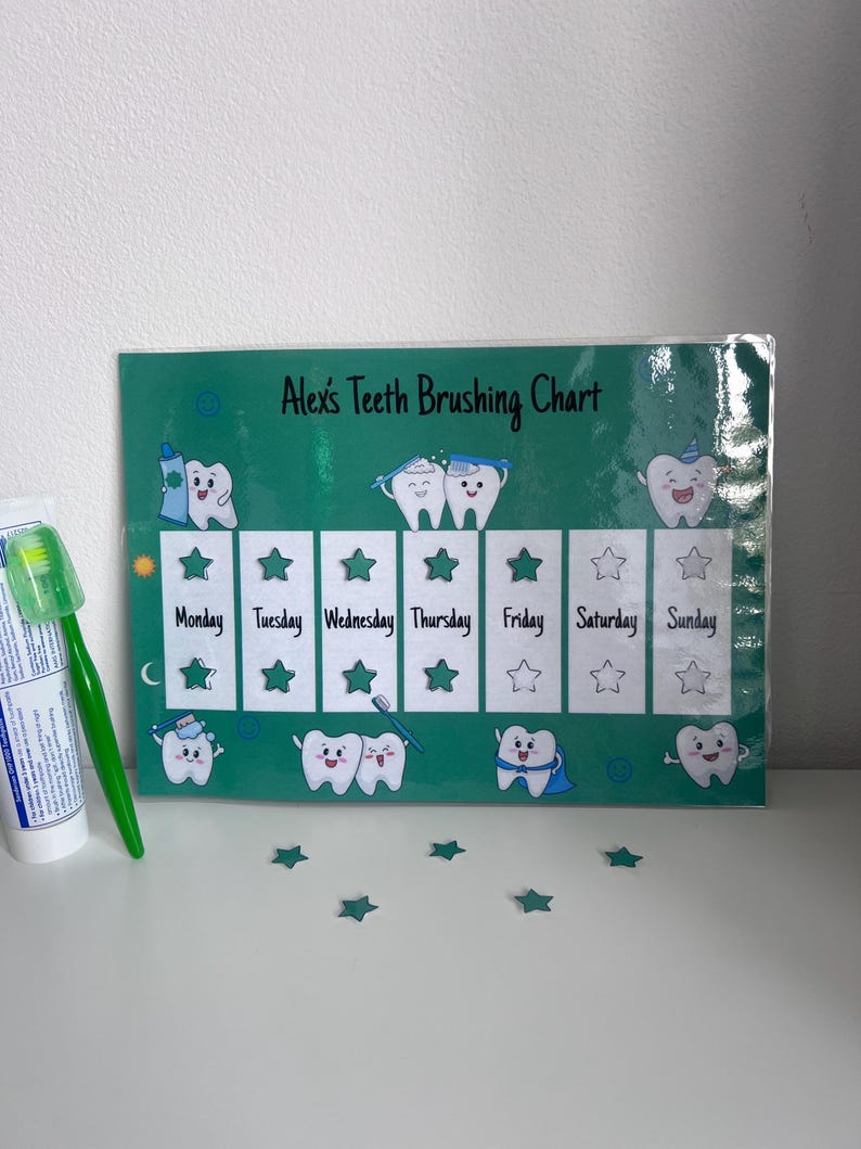 Kids Teeth Brushing Chart Printable - Morning & Night Routine Tracker ...