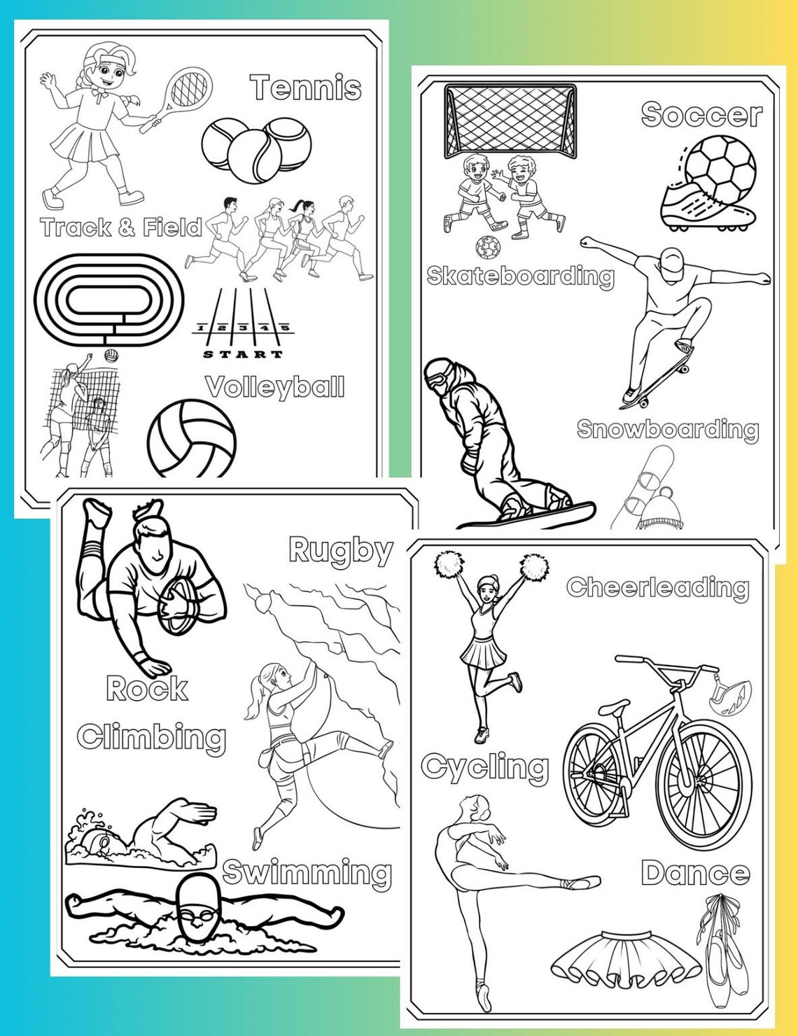 Sports Coloring Pages, Preschool Coloring Pages, Preschool Activity ...