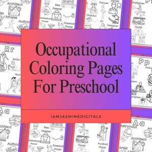 Alphabet Occupations Coloring Pages, Preschool Coloring Pages ...