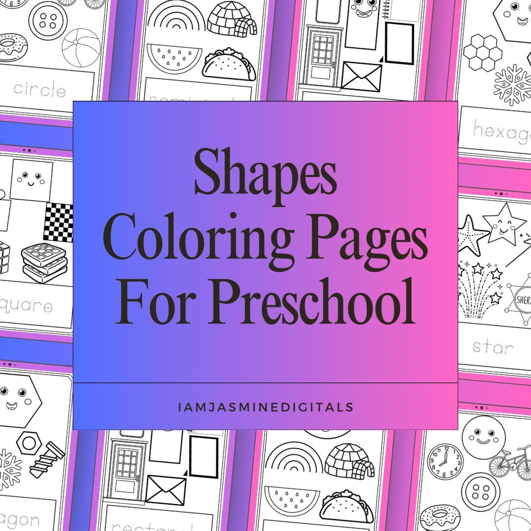 Basic Shapes Coloring Pages, Preschool Coloring Pages, Preschool ...