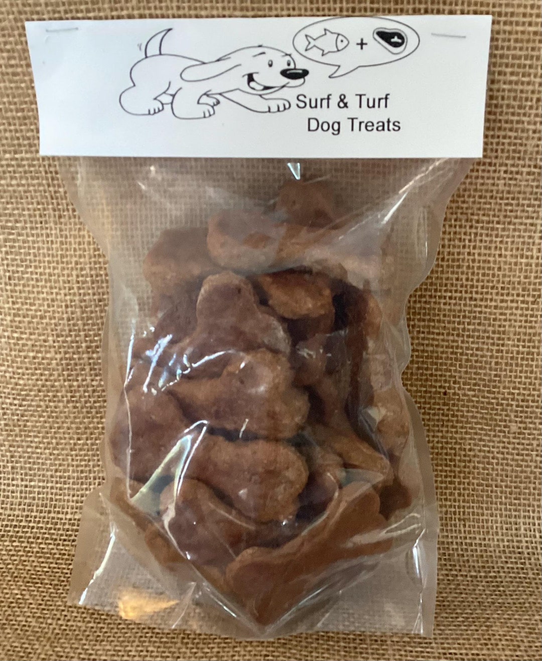 Surf and Turf Dog Biscuits. Healthy Beef and Fish Flavored Dog Biscuits ...